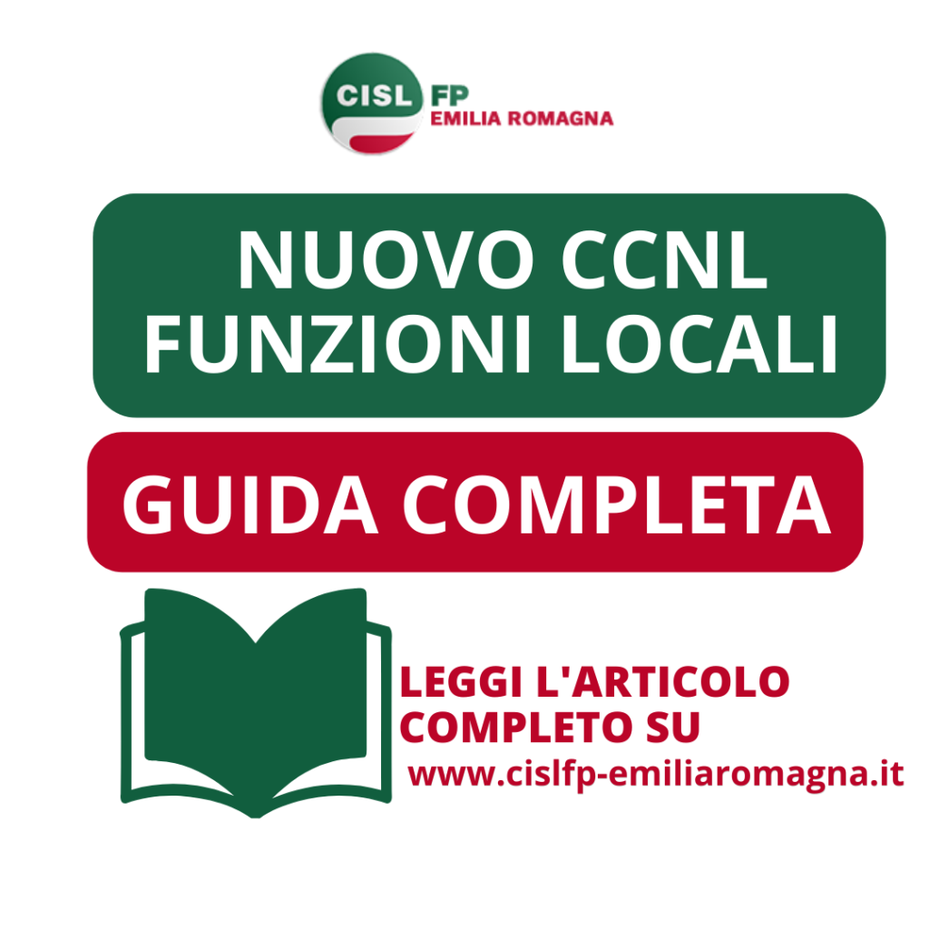 NUOVO CCNL FUNZIONI LOCALI – GUIDA ALLE NOVITÀ INTRODOTTE - CISL FP Emilia Romagna