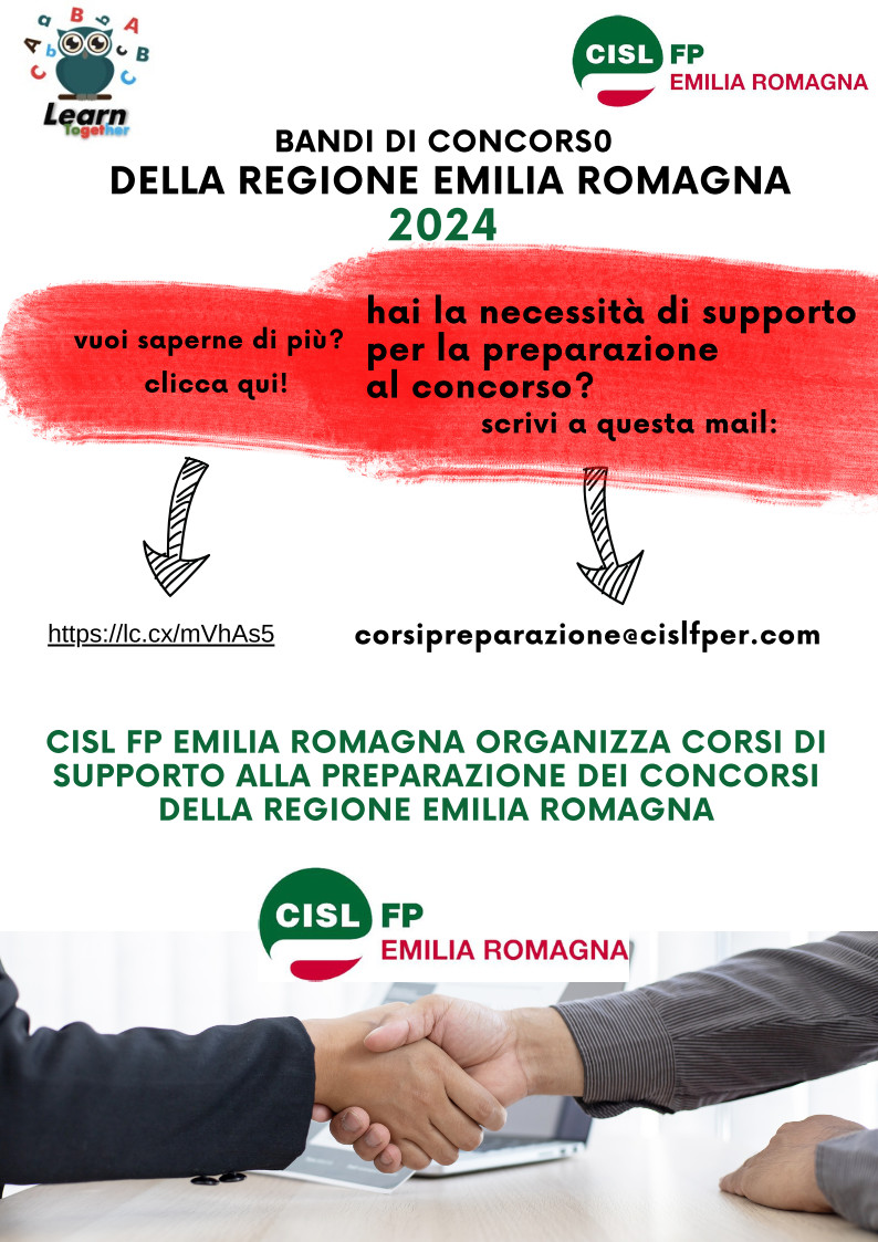 Corsi preparazione concorsi regione Emilia Romagna - CISL FP Emilia Romagna